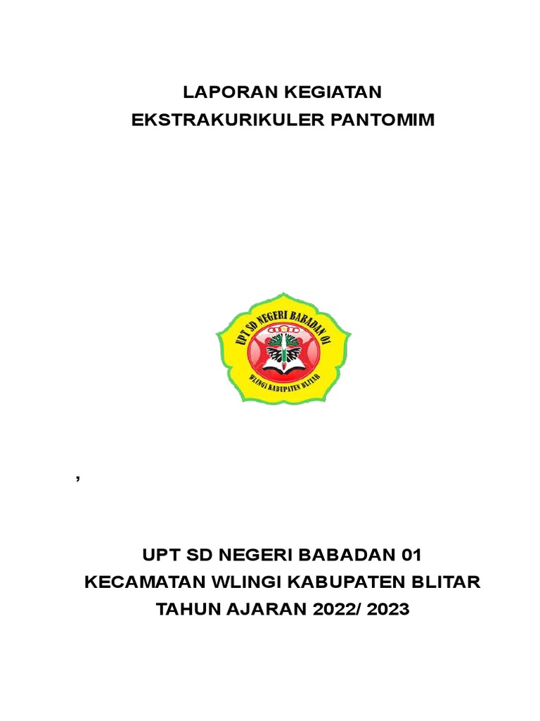 Laporan & Jurnal Ekstrakurikuler Pantomim | PDF