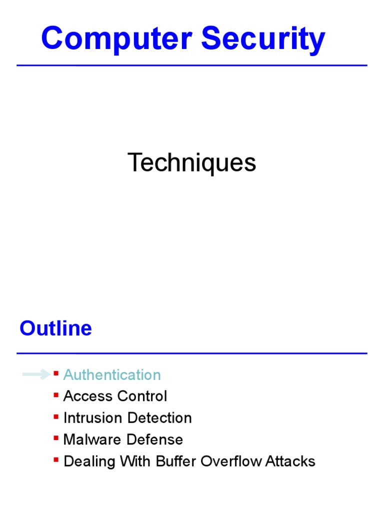 Computer Security Techniques | PDF | Computer Virus | Antivirus Software