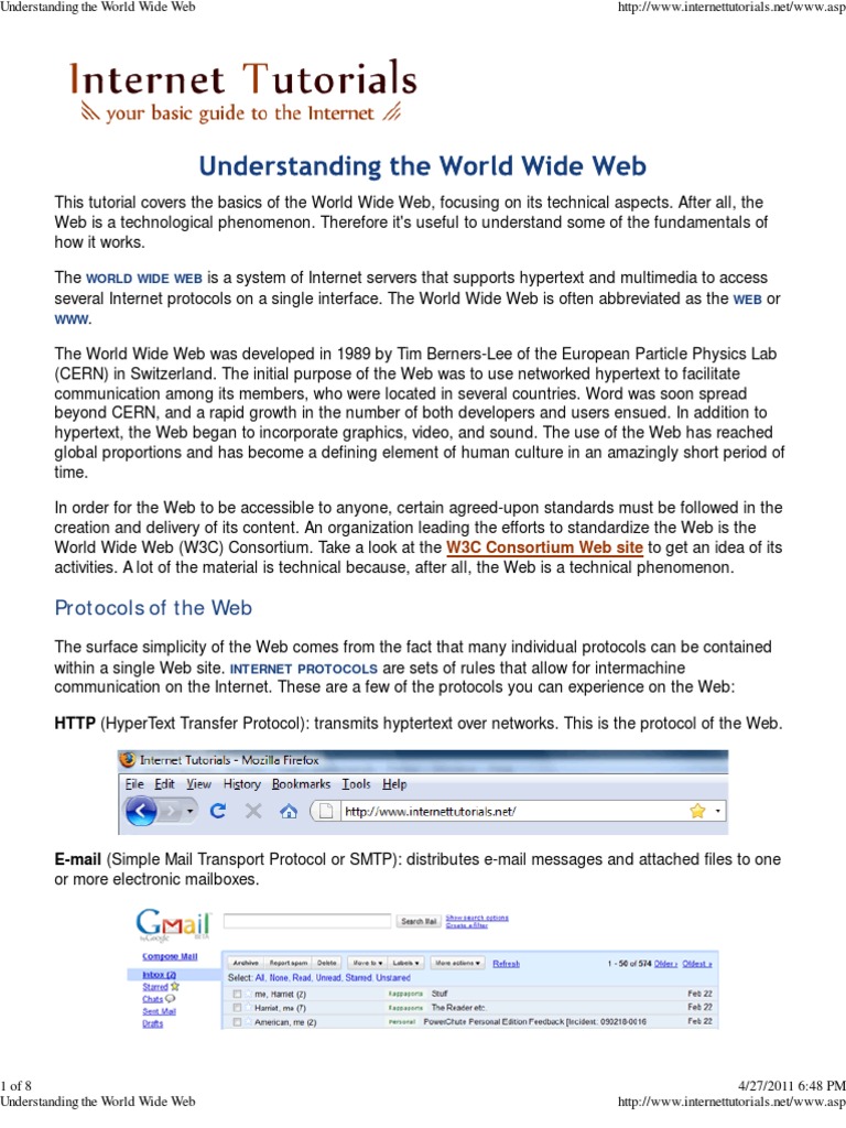 Understanding The World Wide Web | PDF | World Wide Web | Internet & Web