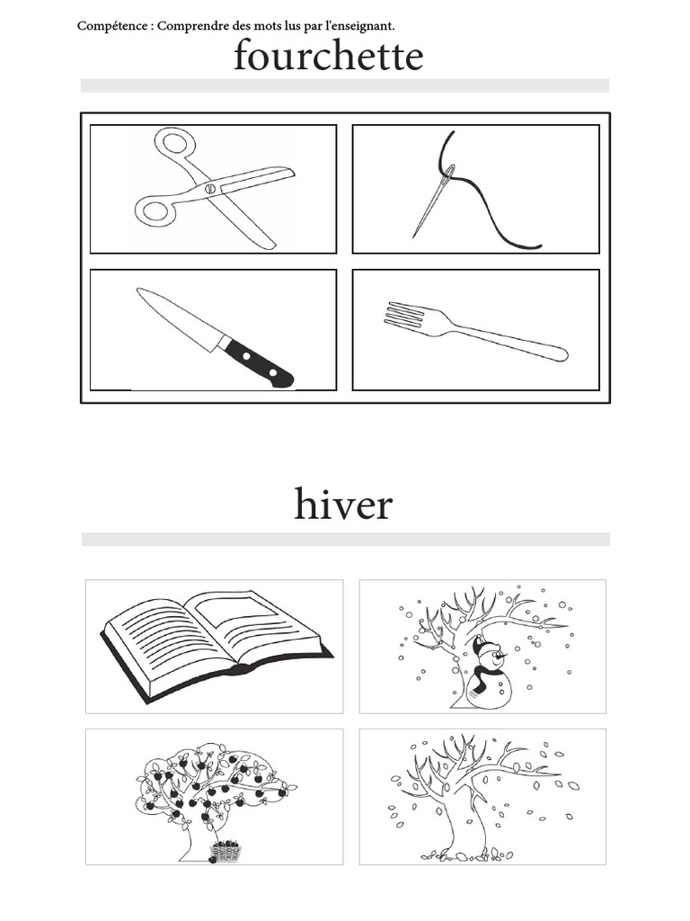 Compréhension des mots lus en classe | PDF