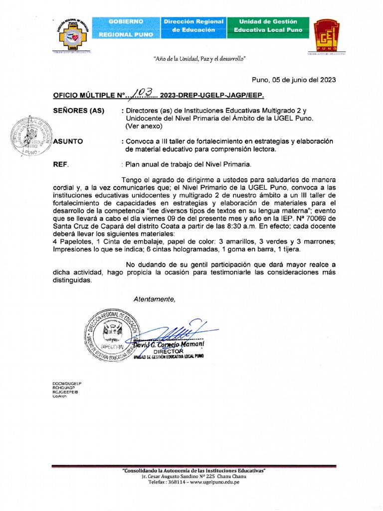 Oficio Multi 2 y Uni | PDF