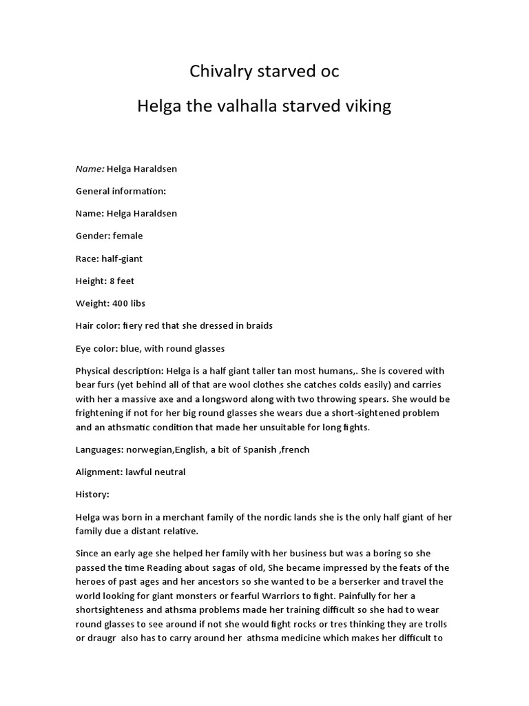 Chivalry Starved Oc | PDF