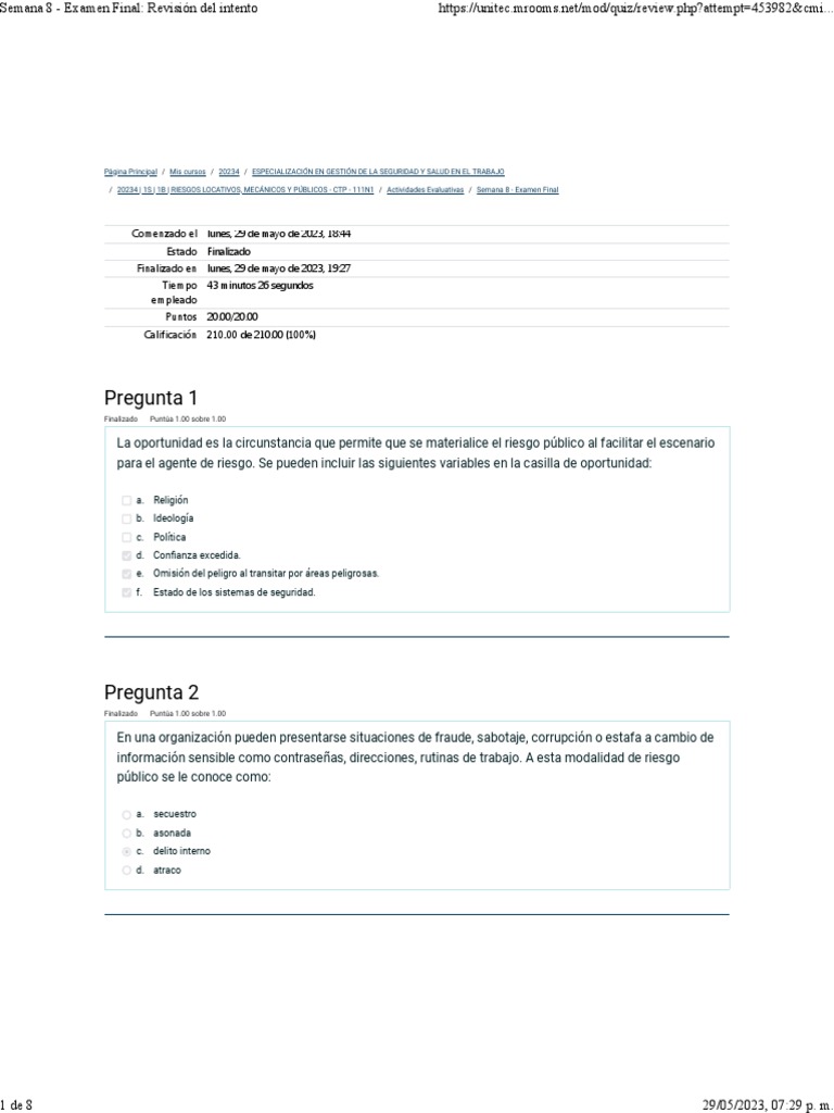 Semana 8 - Examen Final Revisión Del Intento 2 | PDF