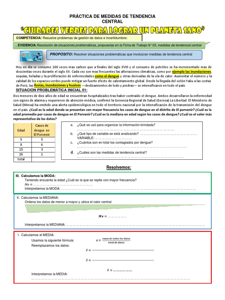 Práctica Medidas de Tendencia C. | PDF | Mediana