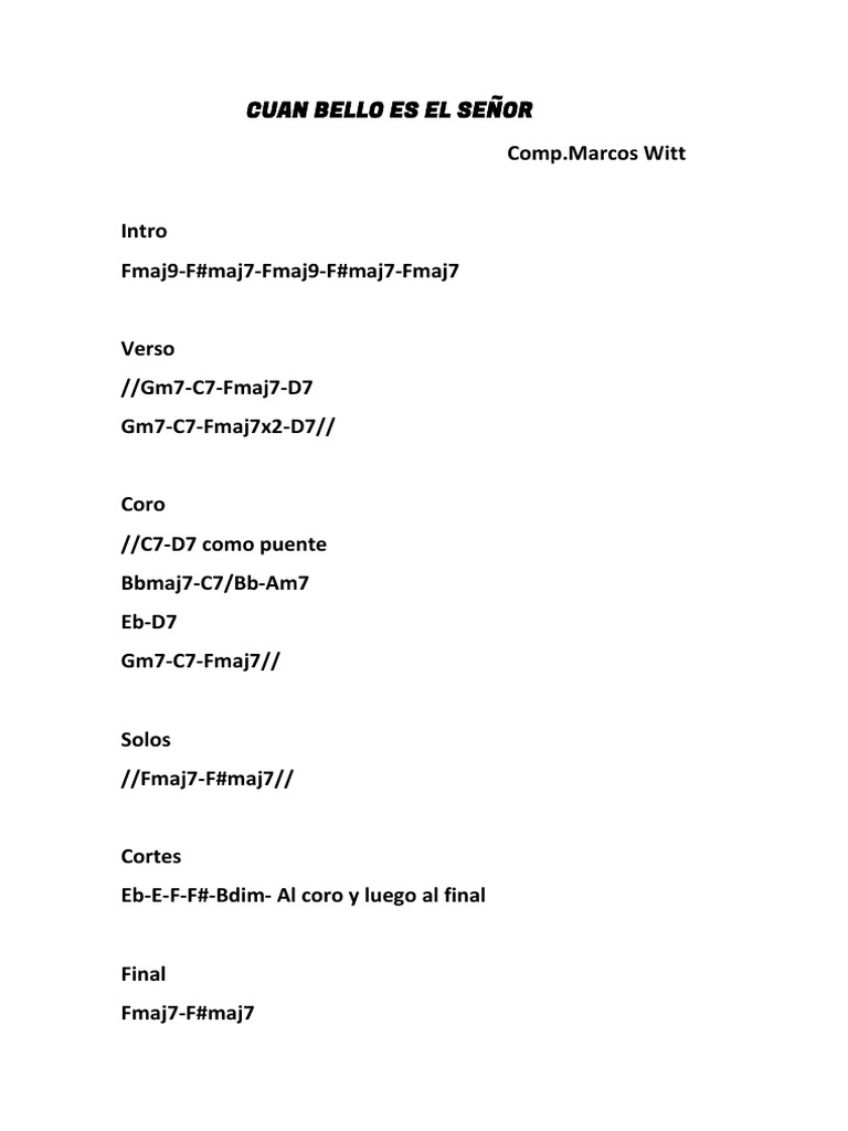 Cuan Bello Es El Señor 25 Simplificado | PDF