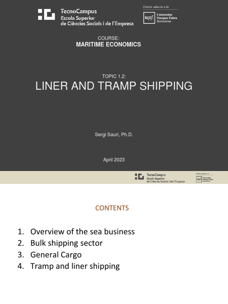 Topic 4 - Bulk and Liner Service - Abril23 | PDF | Cargo | Containerization