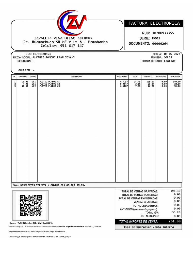 MODELO FACTURA | PDF