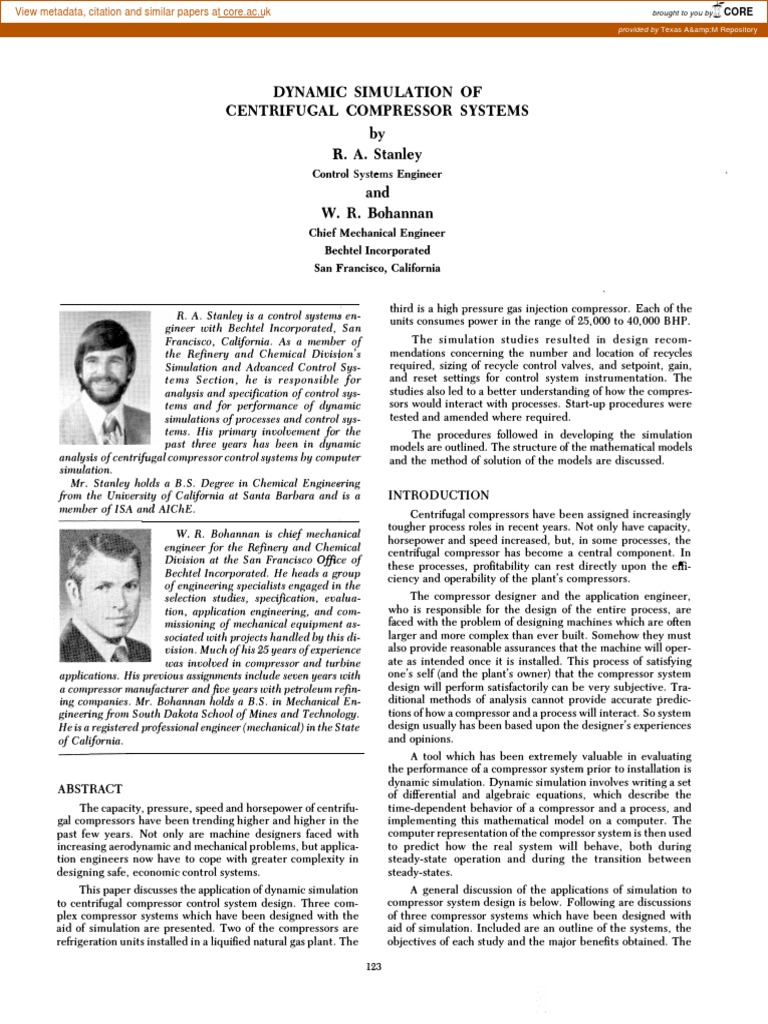 Dynamic Simulation of Centrifugal Compre S Sor Systems | PDF | Simulation | Mathematics