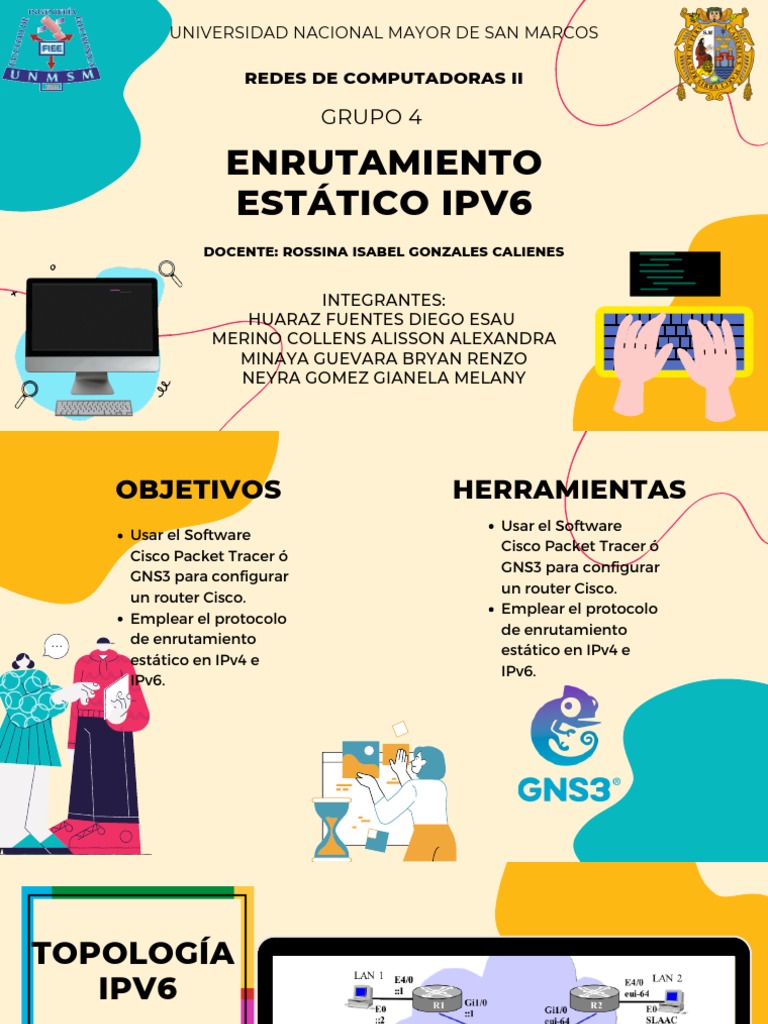 Enrutamiento Estático Ipv6 | PDF | Yo Pv6 | Protocolos de internet