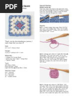 Bee Granny Square Crochet Pattern | PDF | Home & Garden