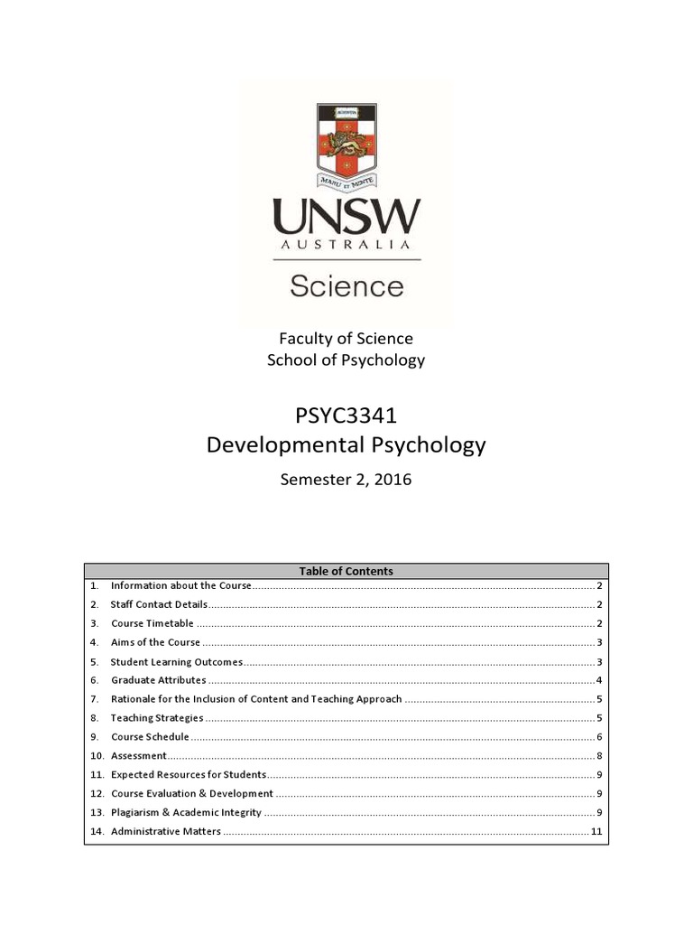 Developmental Psych Course Guide | PDF | Psychology | Developmental ...