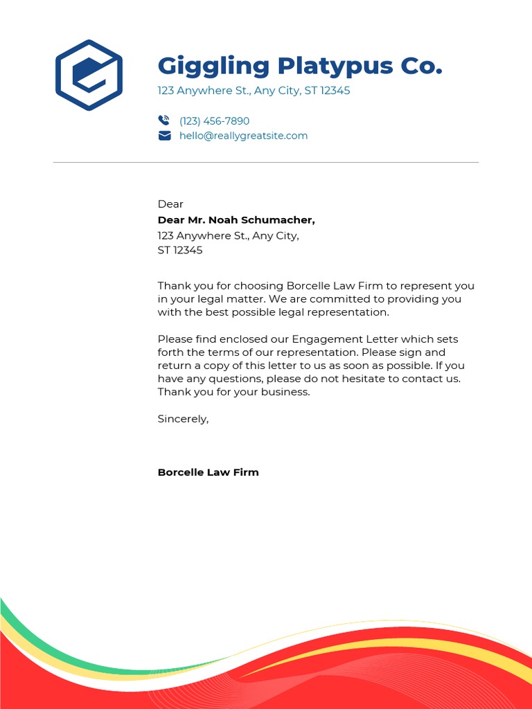 Blue Clean Contract Letterhead | PDF