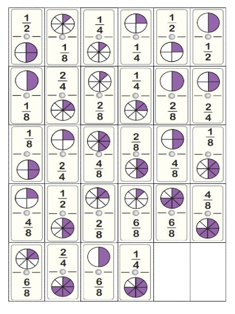 Dominó Fracciones | PDF