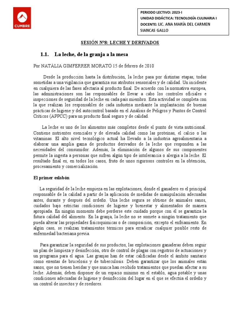 SEPARATA #08 - Lácteos | PDF | Queso | gordo