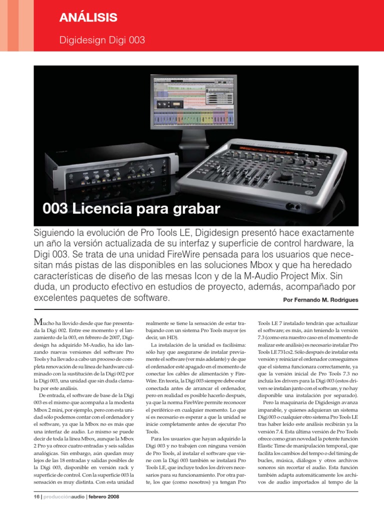 Digi 003 Factory Analisis | PDF | Software | Electrónica