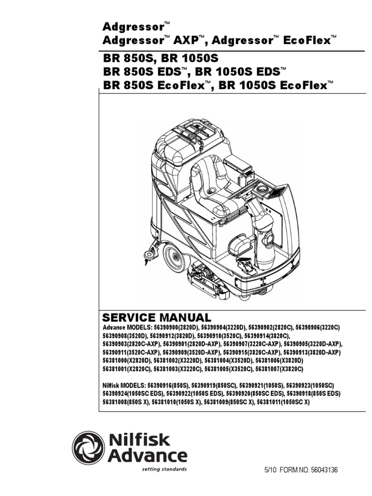 Advance Adgressor Service Manual | PDF | Electric Motor | Switch