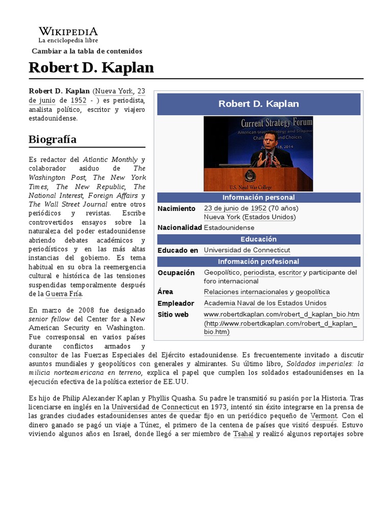 Robert D. Kaplan | PDF | Relaciones Internacionales | Ciencias Políticas
