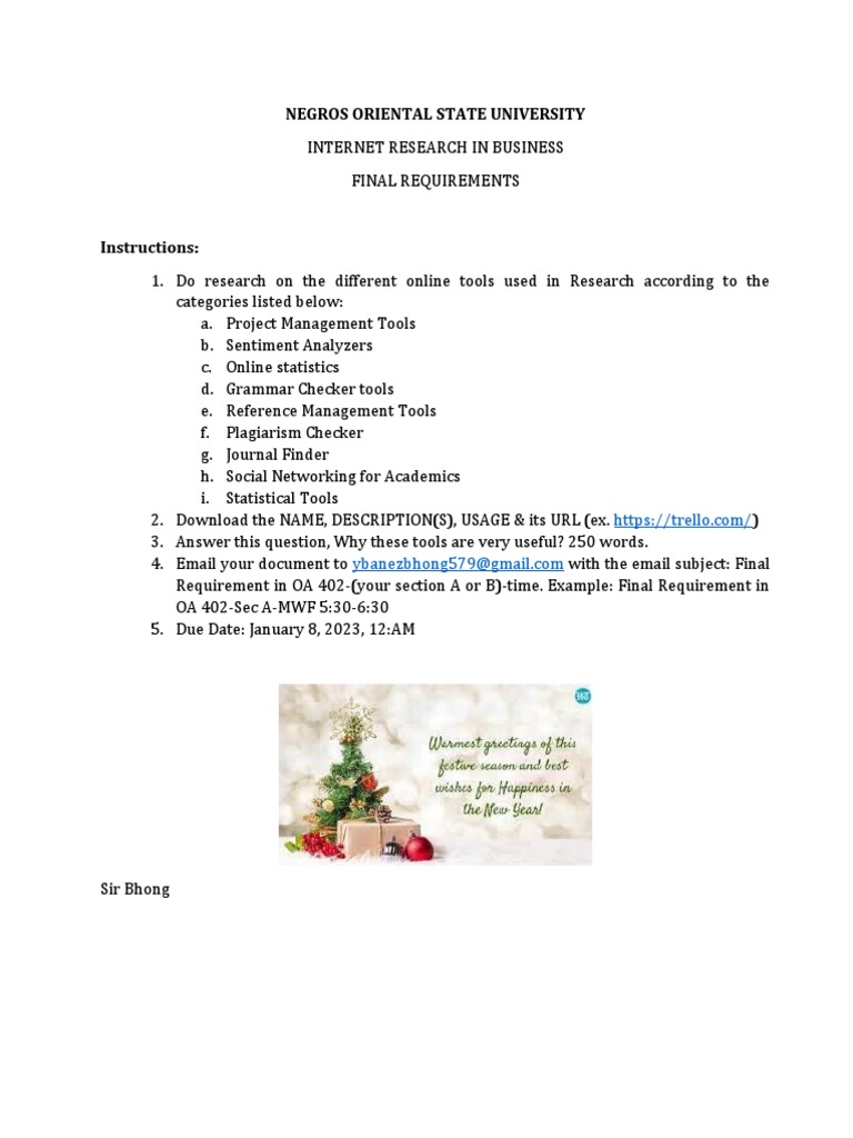 OA 402 Final Requirements | PDF