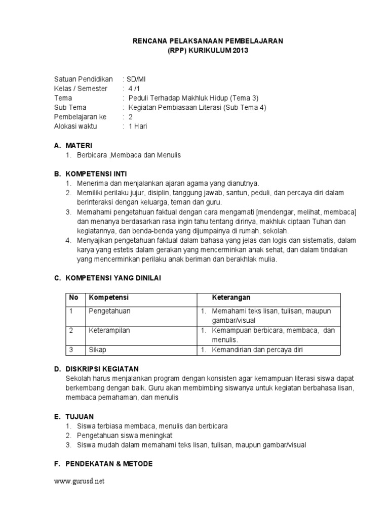 Kegiatan Literasi Kls 4 Tema 3. 2 | PDF