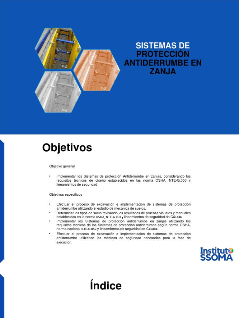 Sistemas de Protección Antiderrumbe en Zanja Ssoma | PDF | Mecánica de ...