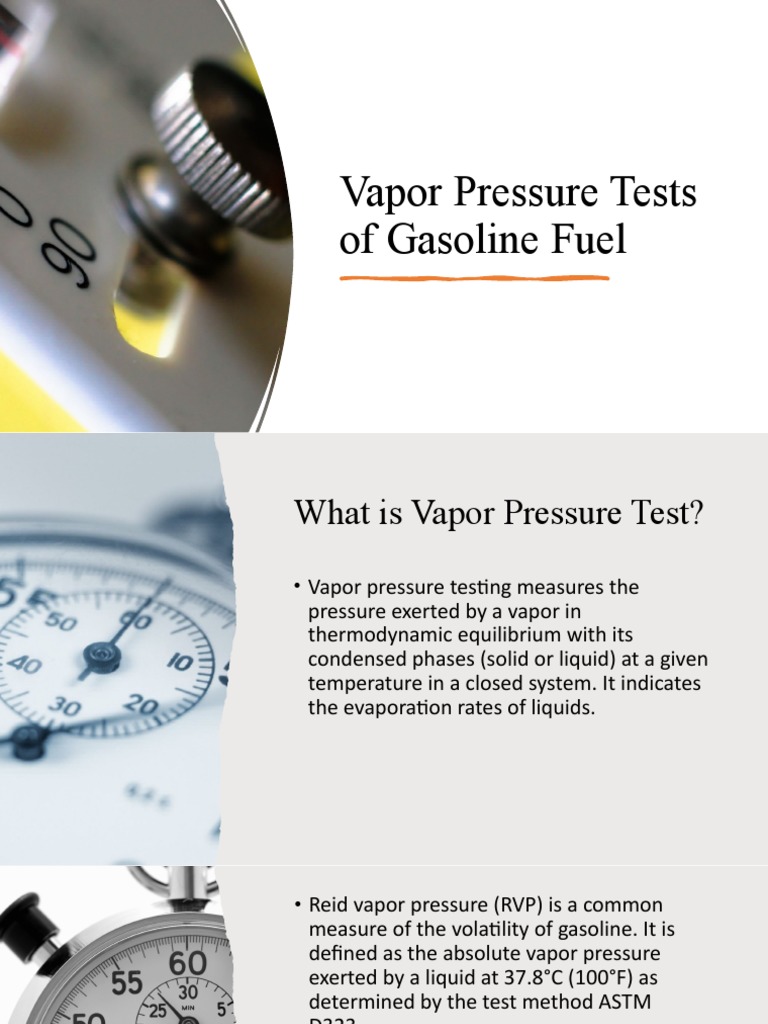 Vapor Pressure Tests of Gasoline Fuel | PDF