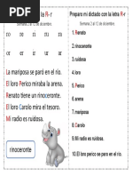 Leyendo Con La Letra R Lectura. | PDF