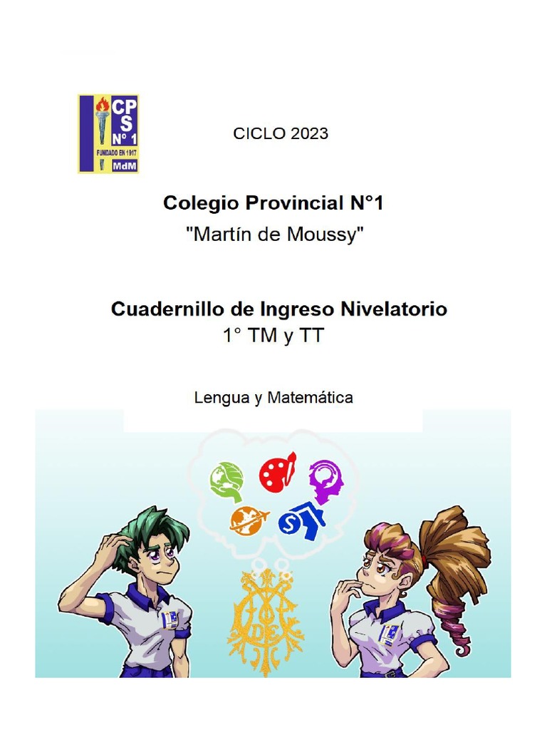 INGRESO Cuadernillo Nivelatorio 2023 Mat y Lengua | PDF