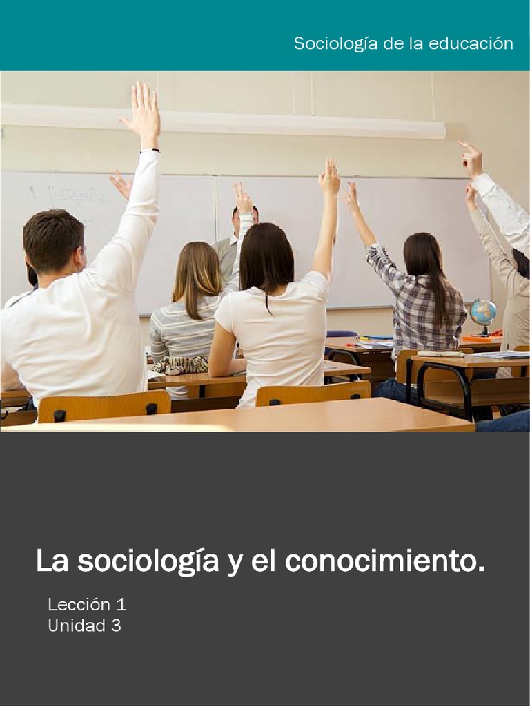 U3-1 SociologíaEDU | PDF | Sociología | Teoría