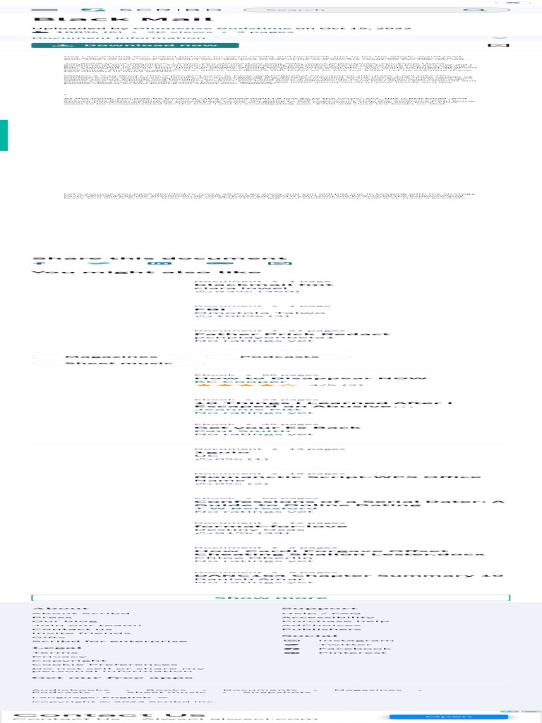 Black Mail PDF | PDF