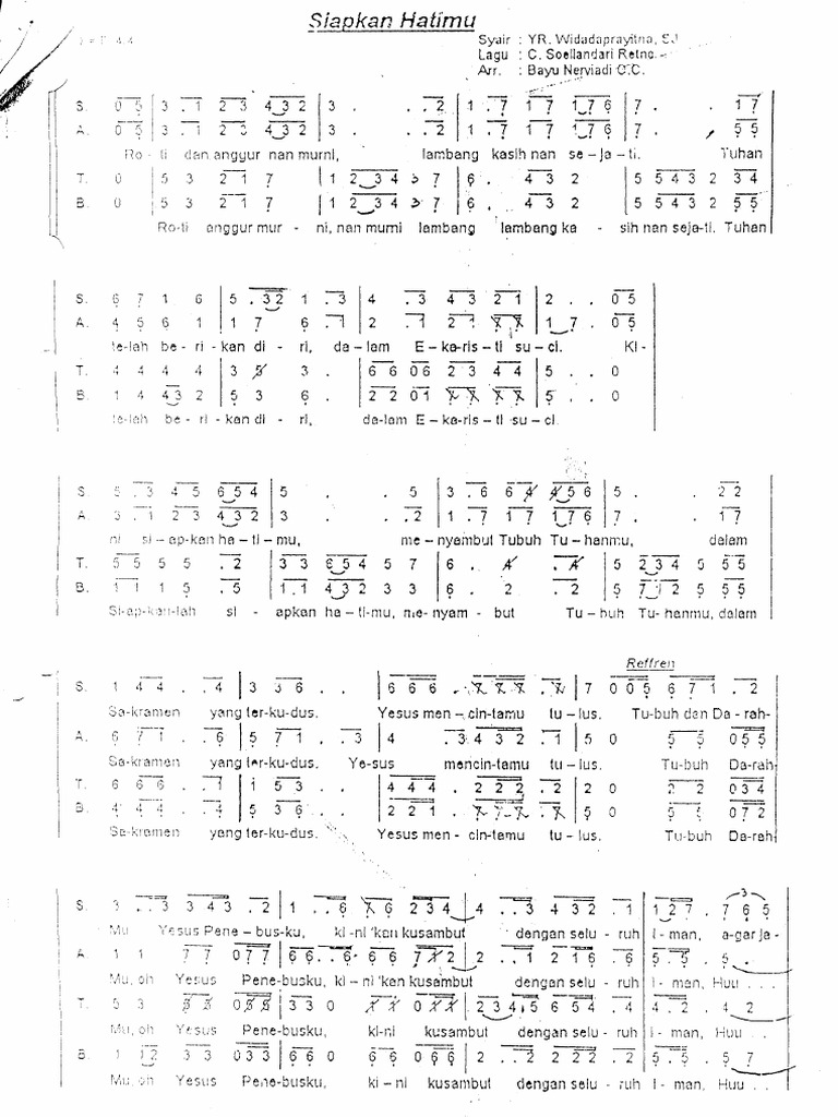 Siapkan Hatimu Satb | PDF
