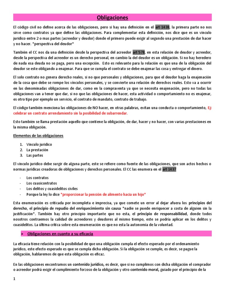 Obligaciones | PDF | Pagos | Estatuto de limitaciones