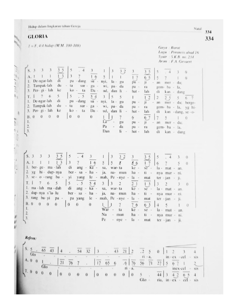 Teks Koor Gloria | PDF