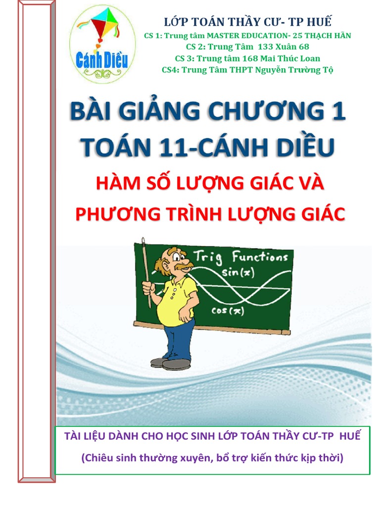Bai Giang Ham So Luong Giac Va Phuong Trinh Luong Giac Toan 11 Canh Dieu | PDF