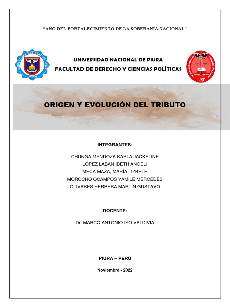 Origen y Evolución Del Tributo | PDF