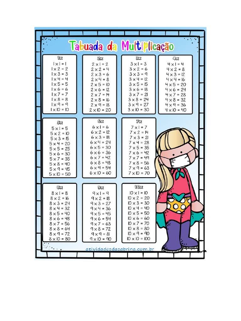 Taboada para Imprimir | PDF