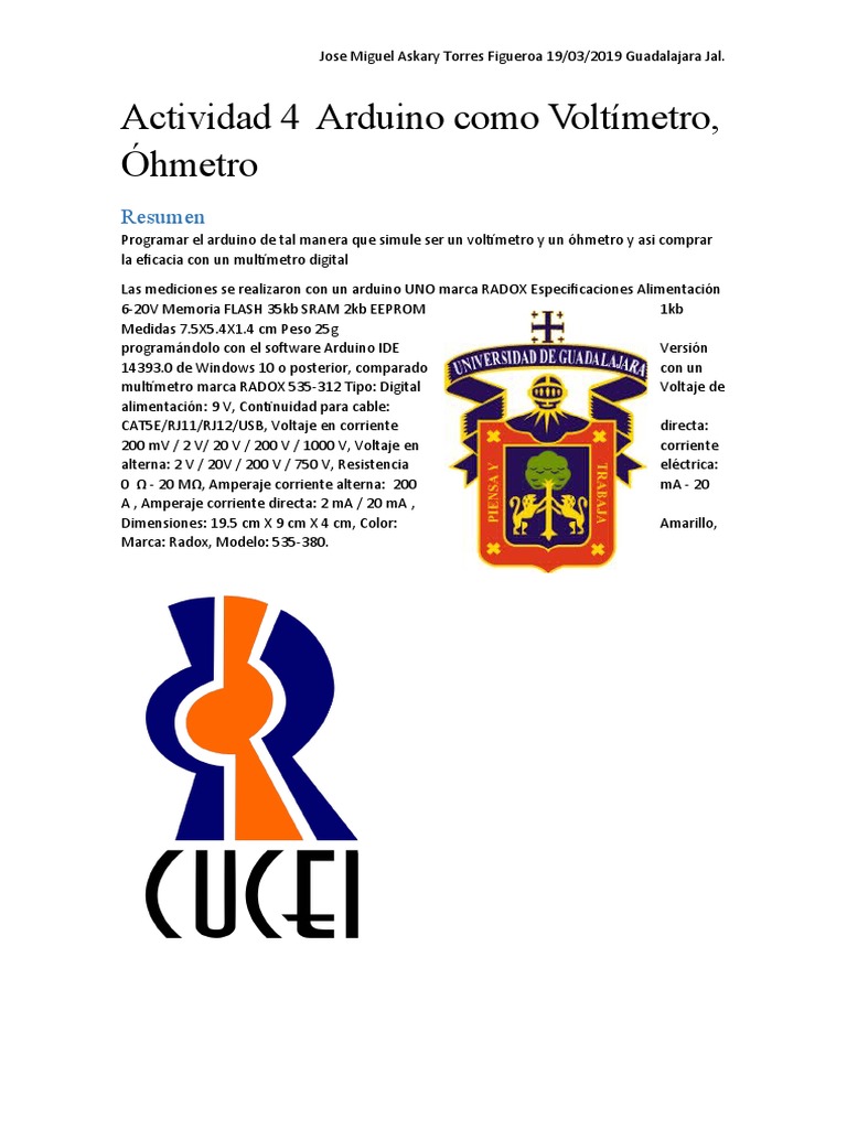 Arduino Como Voltímetro | PDF | Arduino | Placa de circuito impreso