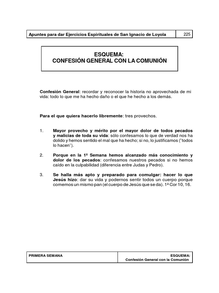 24 Esquema Confesion General Con Comunion | PDF
