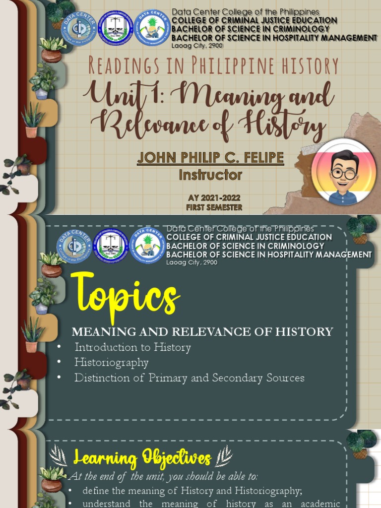 Chapter 1 Meaning and Relevance of History | PDF | Primary Sources | Historian