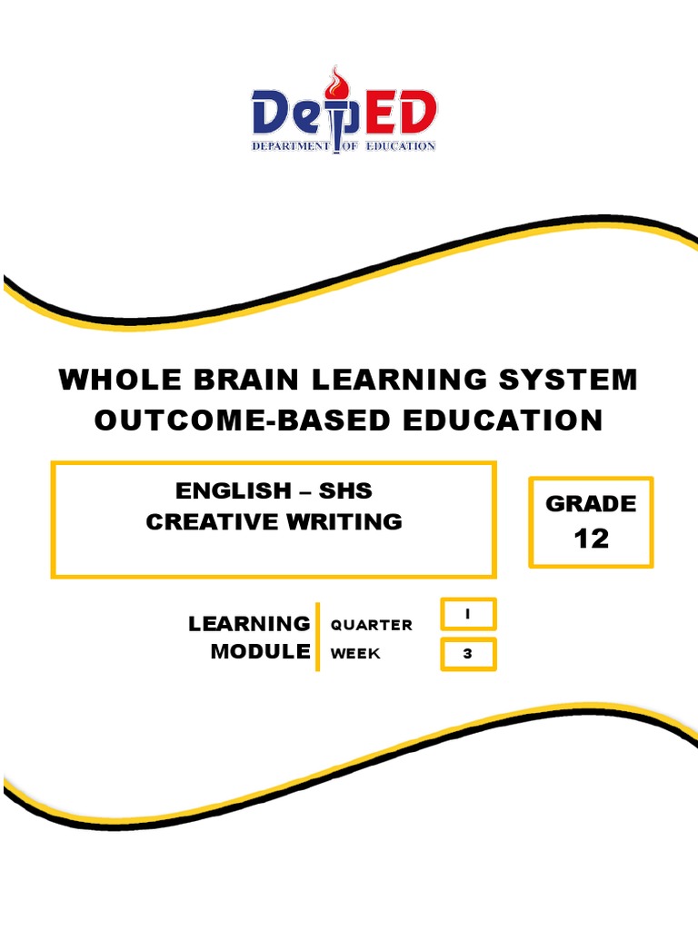ENGLISH 12 Creative Writing Q1W3 | PDF | Metre (Poetry) | Poetry