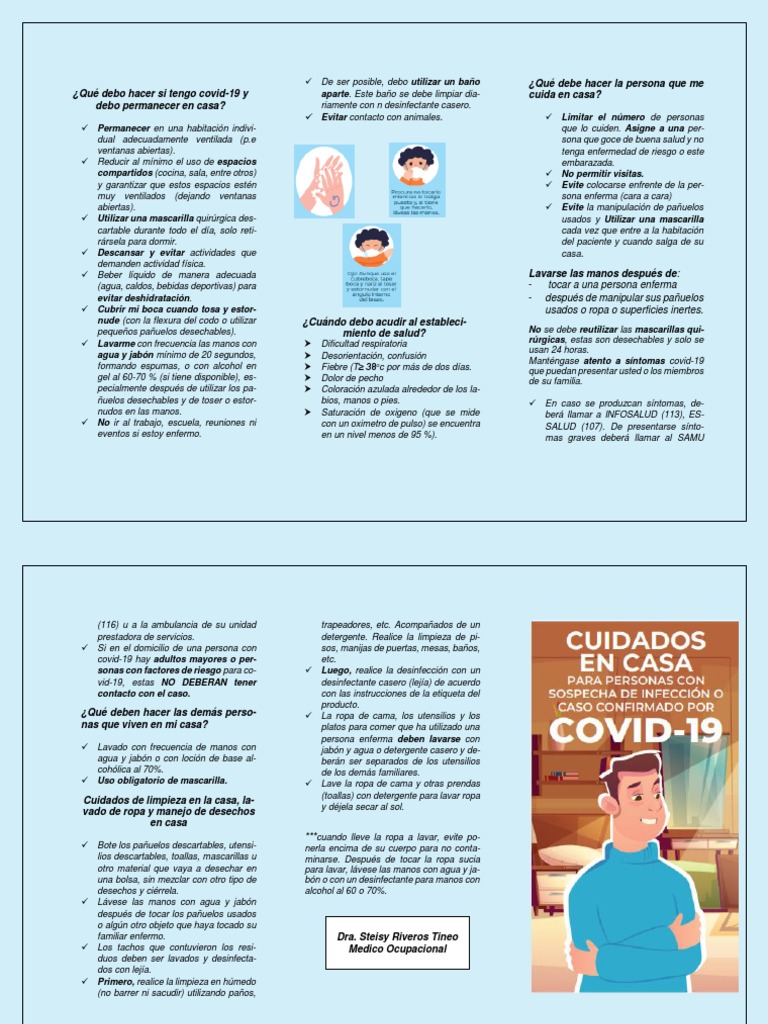 Cuidados en casa durante COVID-19 | PDF | Especialidades Medicas | Higiene