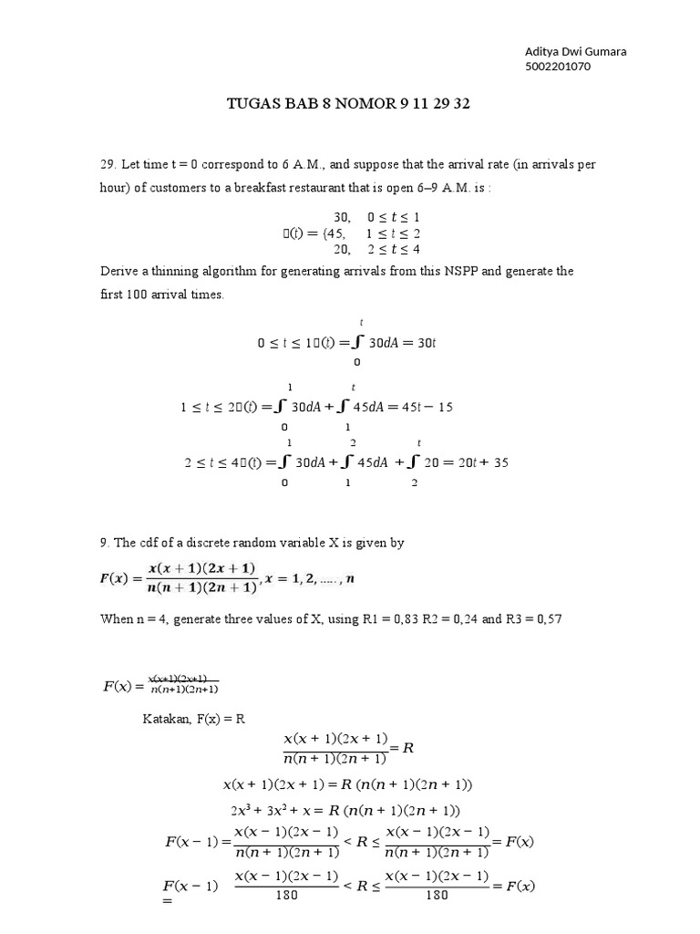 Tugas Bab 8 Nomor 9 11 29 32 | PDF | Statistical Theory | Probability Theory