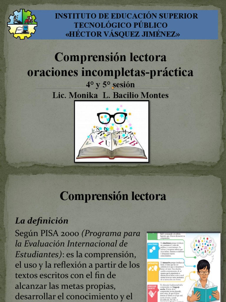 4y5° Sesión-03-3-23-Comprensión Lectora-Oraciones Incompletas-Práctica ...