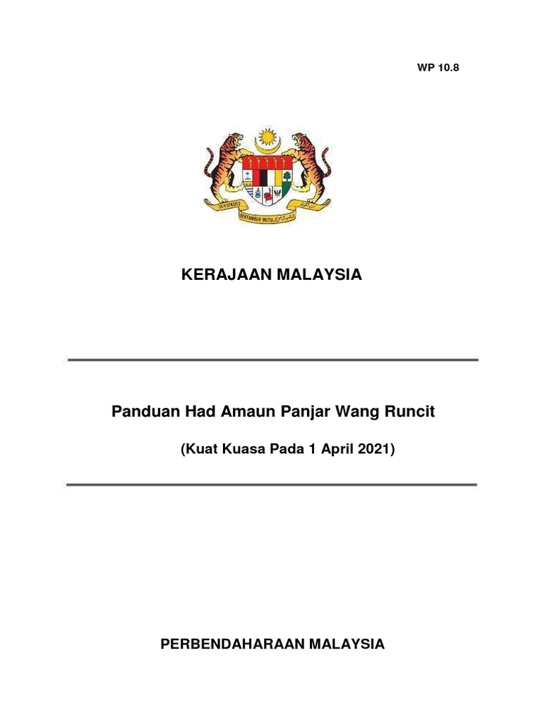 Arahan Perbendaharaan - Panjar Runcit WP10.8 | PDF