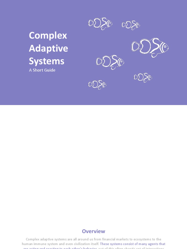 Complex Adaptive Systems Guide Pdf