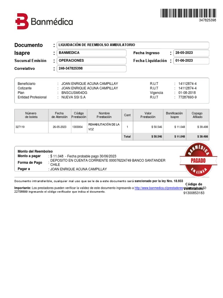 Comprobante-Liquidacion-347825398 | PDF | Bancario | Servicios financieros