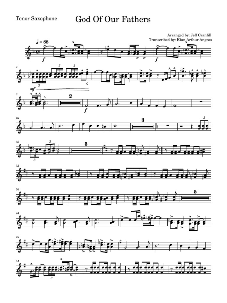 God of Our Fathers Sheet Music | PDF