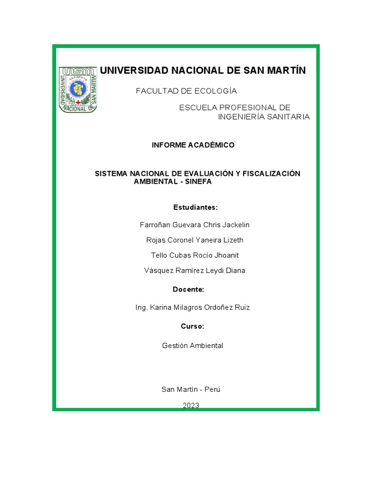 Evaluación y Fiscalización Ambiental | PDF | Negocios | Ciencias sociales