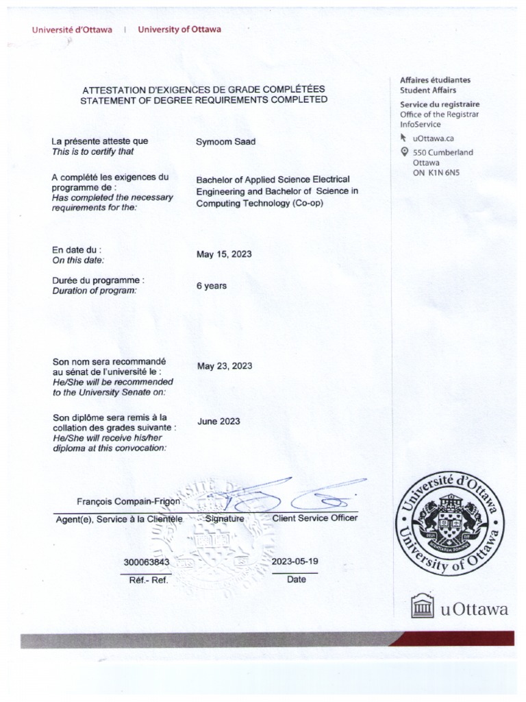 LetterOfCompletion Saad | PDF