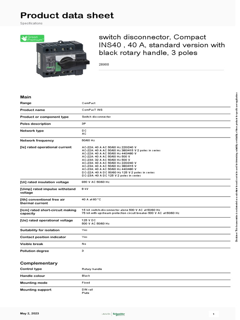 ComPact INS - INV - 28900 | PDF | Alternating Current | Electrical ...