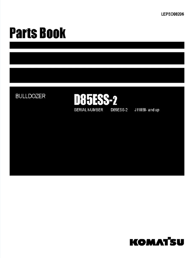 PDF Parts Book D85ess 2 Lepbd08206 Compress 2 | PDF | Machines | Engines